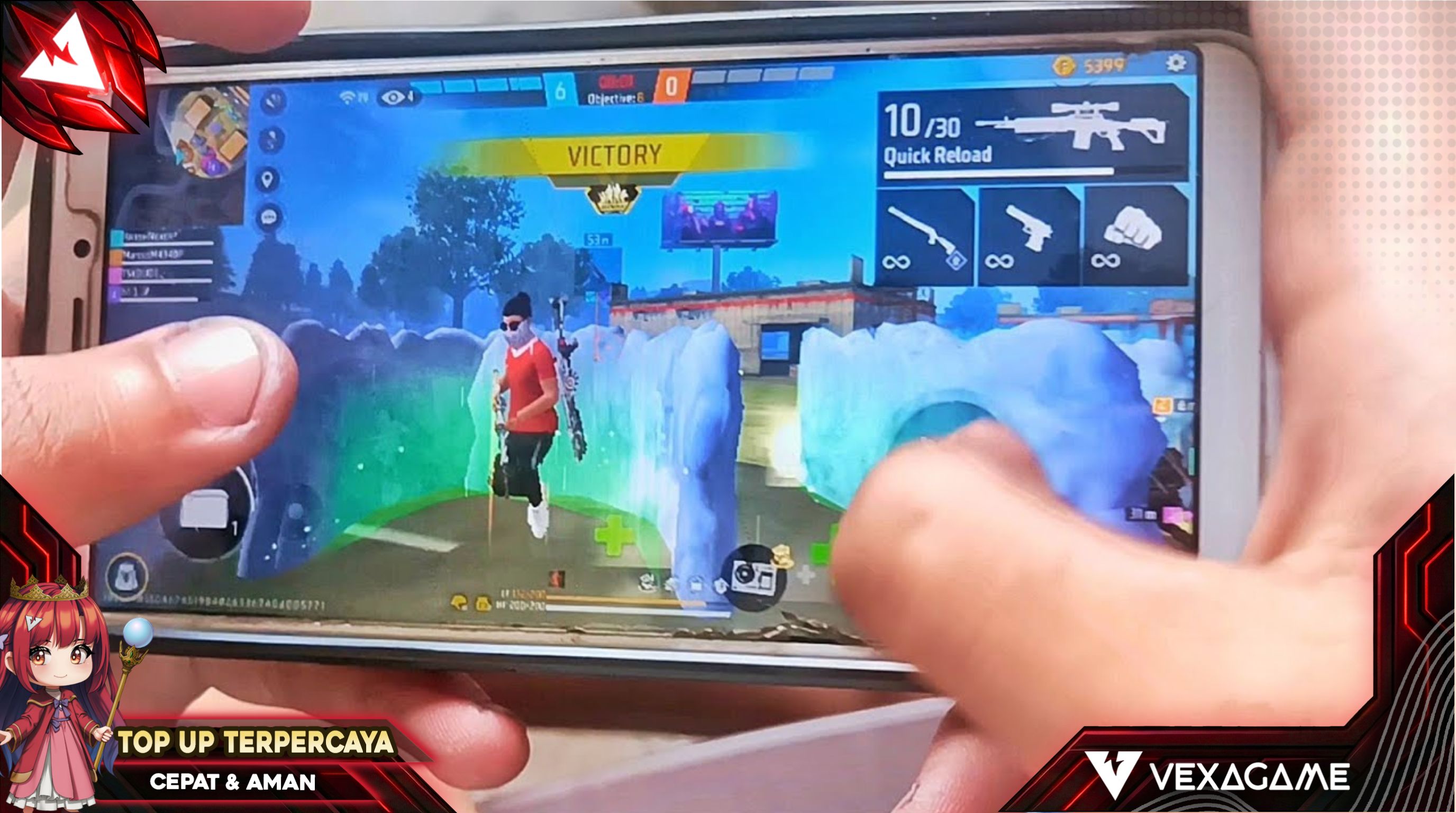 Setting Custom HUD Free Fire Terbaik: 2 Jari, 3 Jari, dan 4 Jari - VexaGame